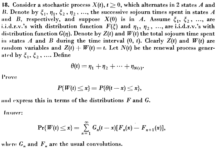 18. Consider a stochastic process X(t), t > 0, which | Chegg.com
