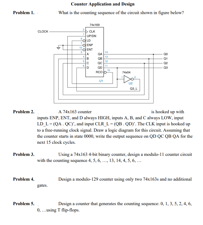 Solved Counter Application and DesignProblem 1.What is ﻿the | Chegg.com