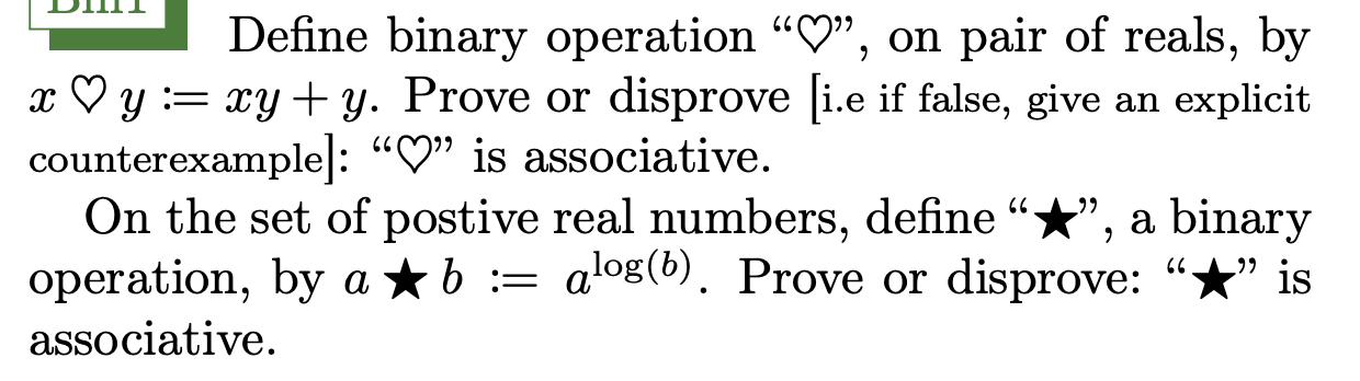 Solved Define binary operation "ס", on pair of reals, by | Chegg.com