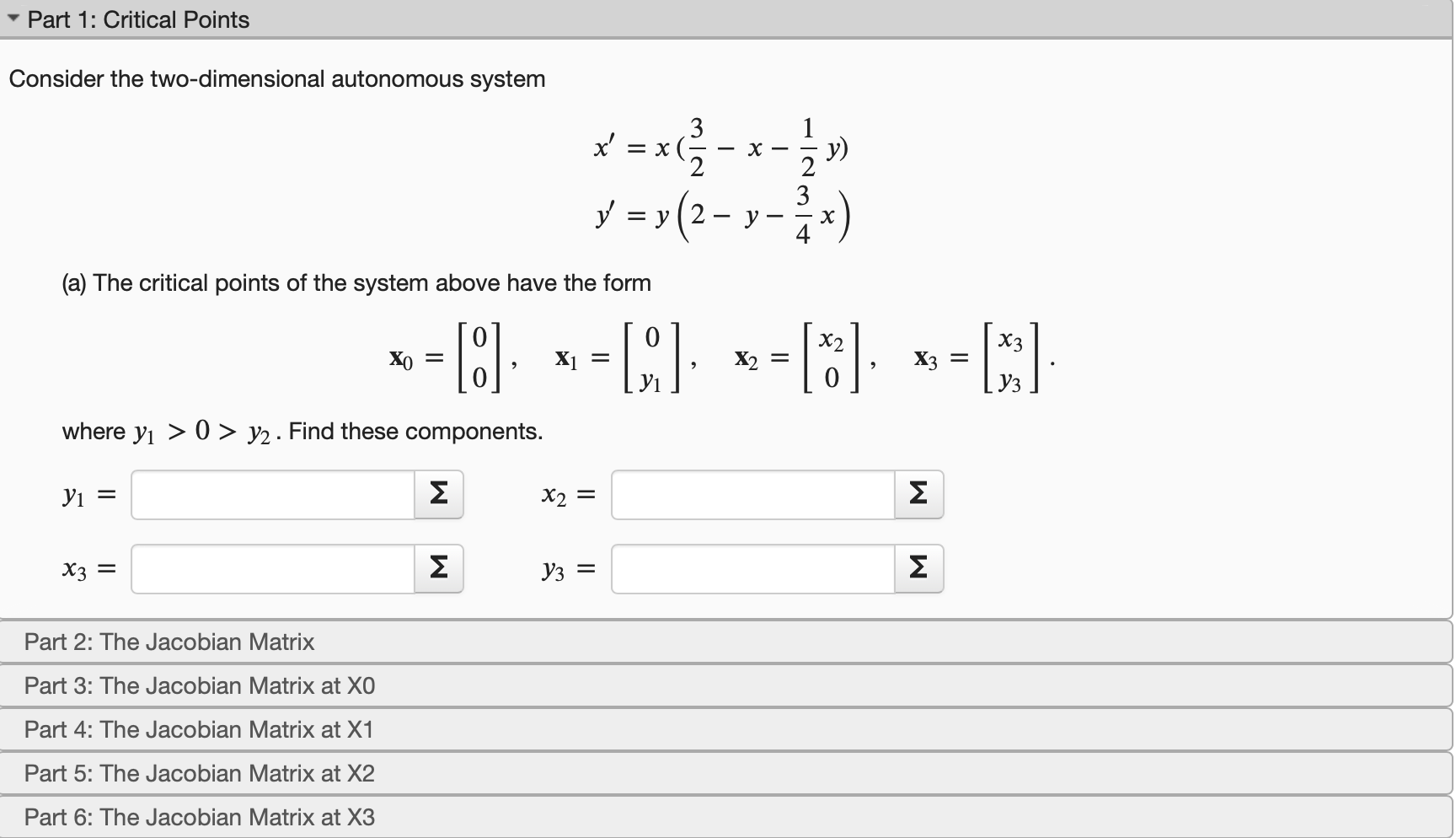 Solved - Part 1: Critical Points Consider the | Chegg.com