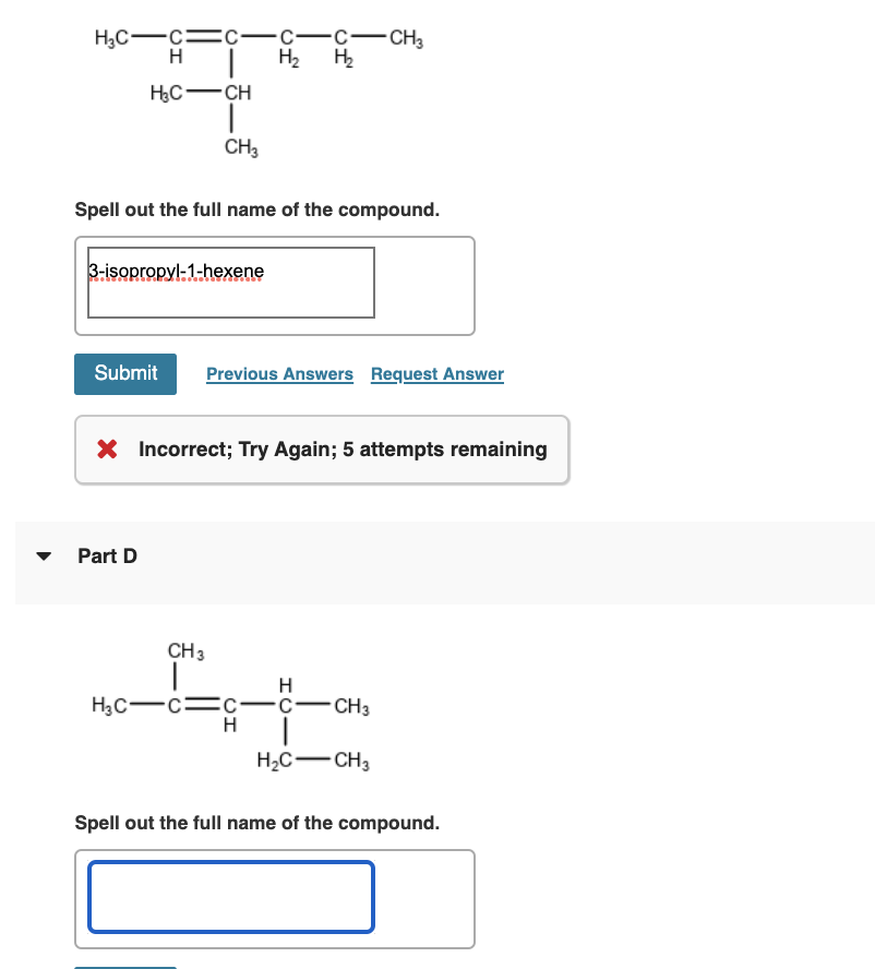 Solved H2C=C—C—C—CHz H H2 H2 HỌC-CH CH, Spell out the full | Chegg.com