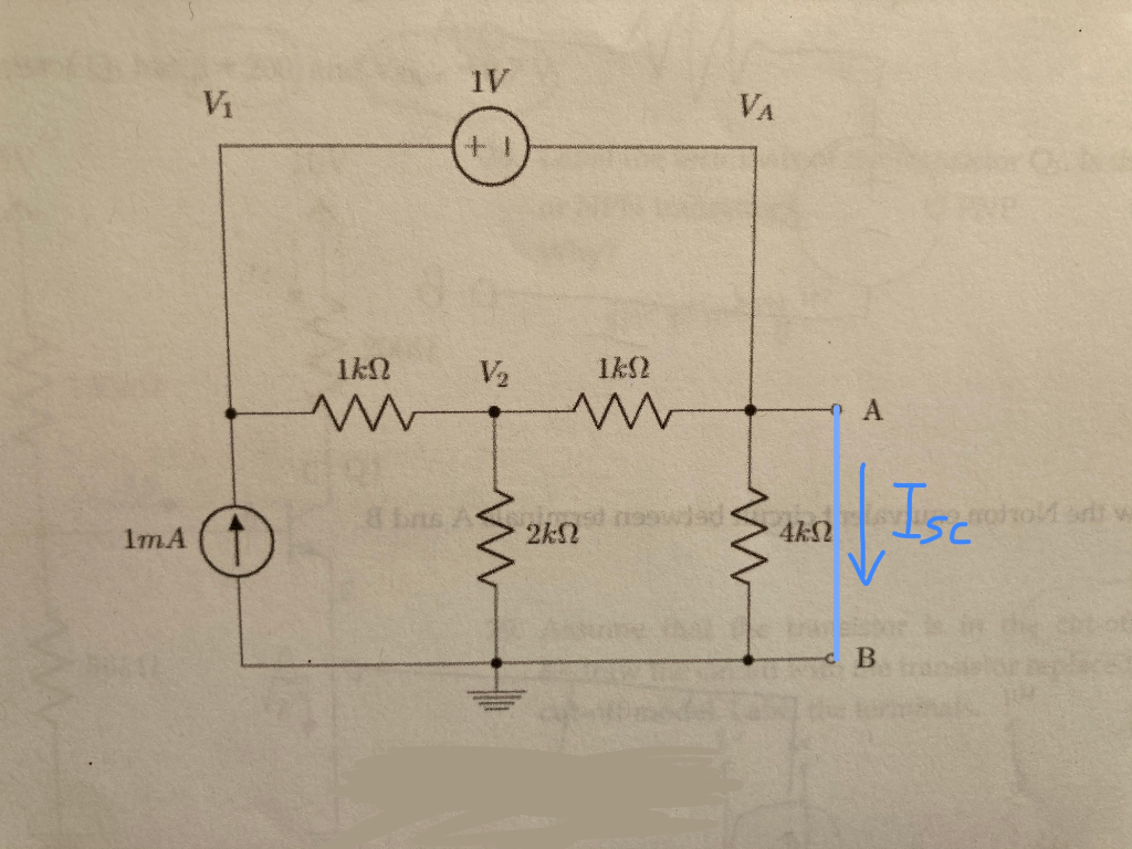 Solved Nodal analysis to find Isc short circuit current. | Chegg.com