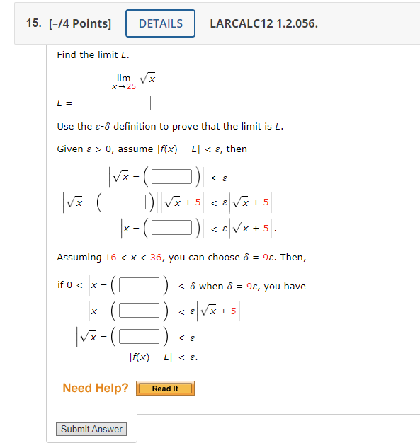 Solved Find the limit \\( L \\). \\[ \\lim _{x \\rightarrow | Chegg.com