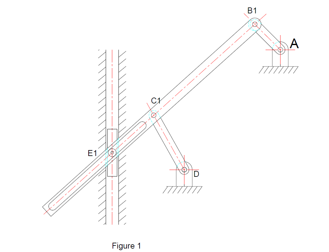 1. The linkage shown in Figure 1 is a schematic of a | Chegg.com