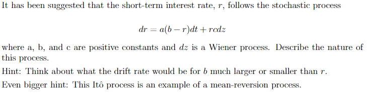 Solved It has been suggested that the short-term interest | Chegg.com