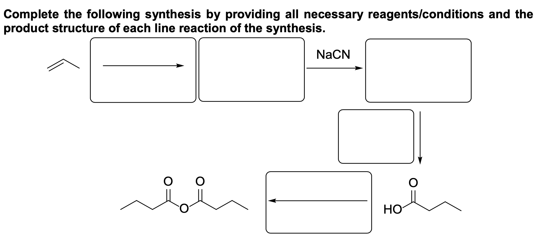 Solved Complete the following synthesis by providing all | Chegg.com