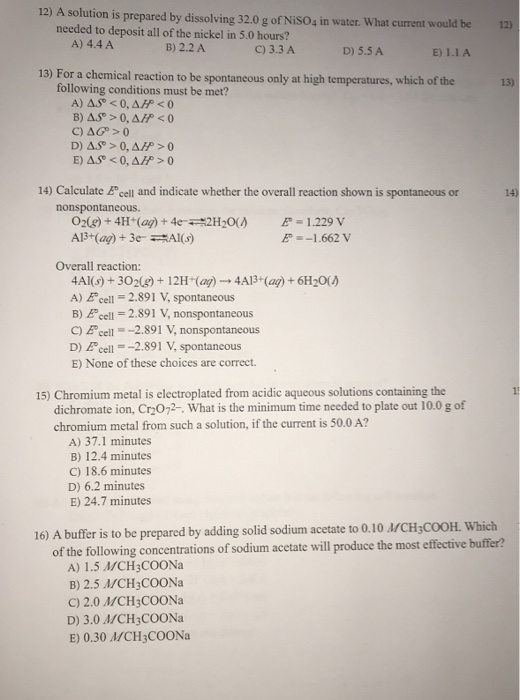 Solved 12) A solution is prepared by dissolving 32.0 g of | Chegg.com