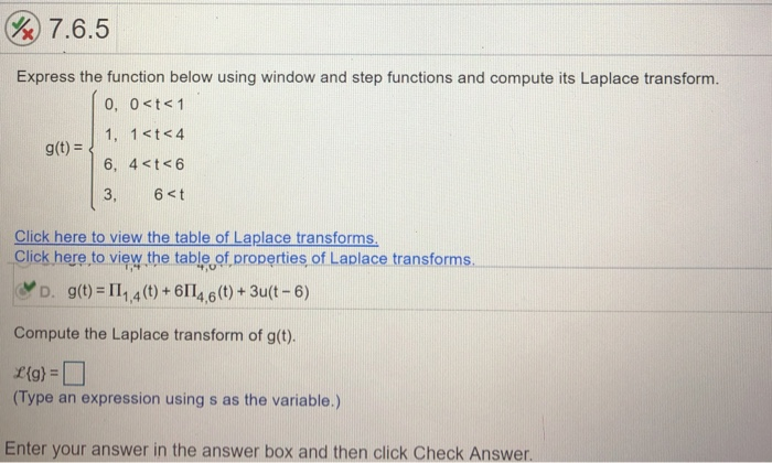 Solved &7.6.5 Express the function below using window and | Chegg.com