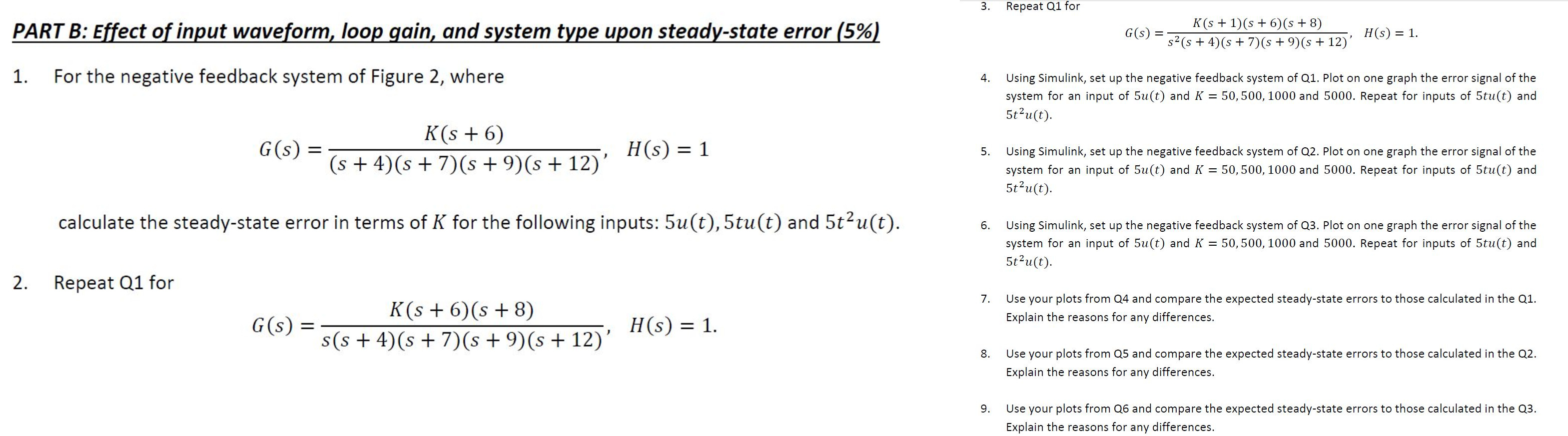 Note: Answer 3,6 and 9 only using Matlab and provide | Chegg.com
