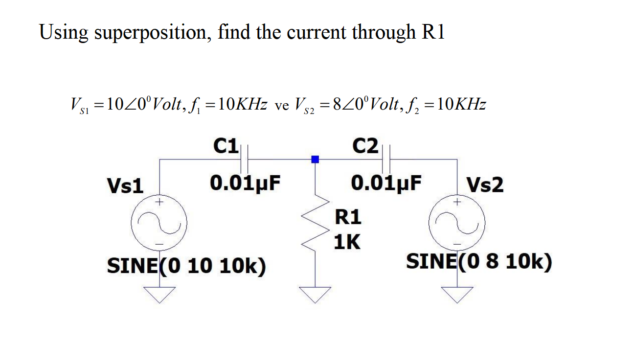 Solved Using superposition, find the current through R1 Vsi | Chegg.com
