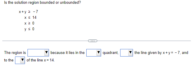 Solved Is the solution region bounded or unbounded? | Chegg.com