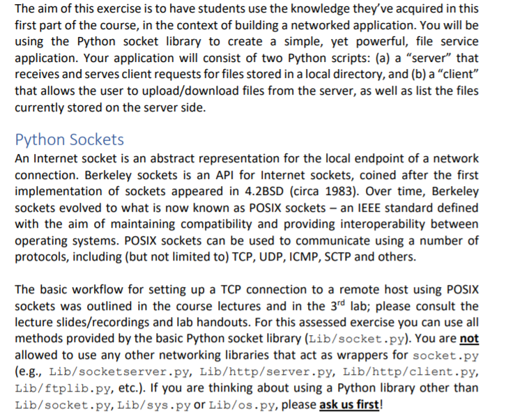 Solved The aim of this exercise is to have students use the | Chegg.com