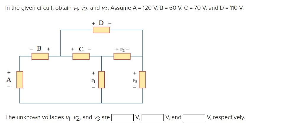 Solved In the given circuit, obtain v1,v2, and v3. Assume | Chegg.com