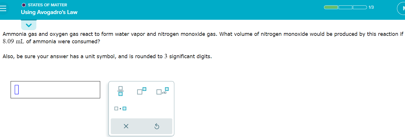 Solved Ammonia gas and oxygen gas react to form water vapor | Chegg.com