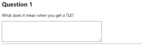Solved Question 1 What does it mean when you get a TLE? | Chegg.com
