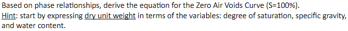 Solved Based on phase relationships, derive the equation for | Chegg.com