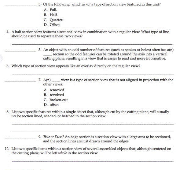 Solved 3. Of the following, which is not a type of section | Chegg.com