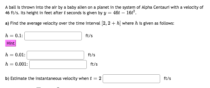Solved A ball is thrown into the air by a baby alien on a | Chegg.com