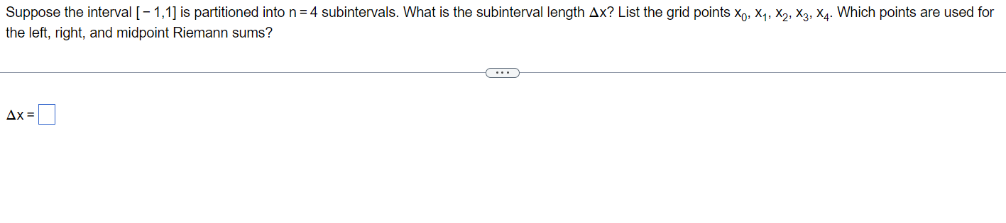 Solved Suppose the interval [−1,1] is partitioned into n=4 | Chegg.com