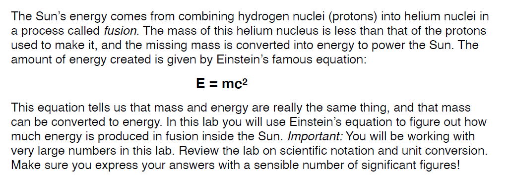 Solved The Sun's energy comes from combining hydrogen nuclei | Chegg.com