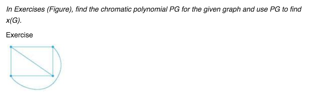 Solved In Exercises (Figure), find the chromatic polynomial | Chegg.com