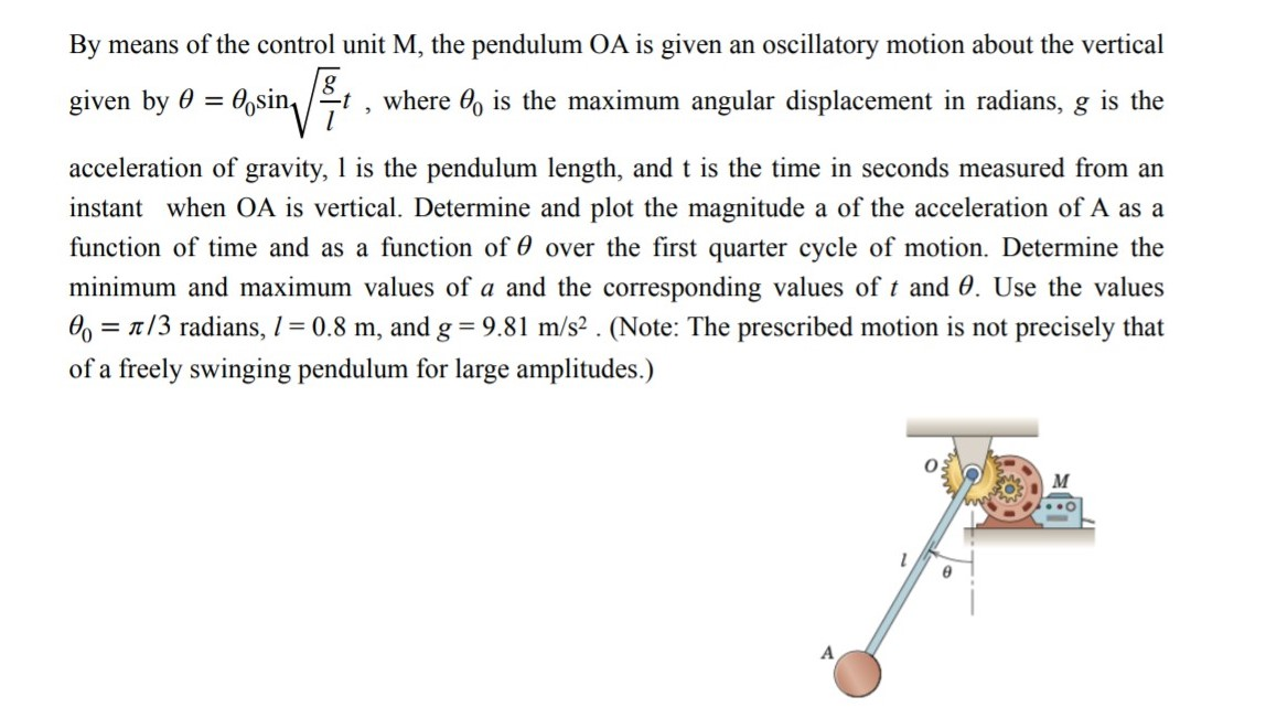 Solved given by 6 = bisin By means of the control unit M, | Chegg.com