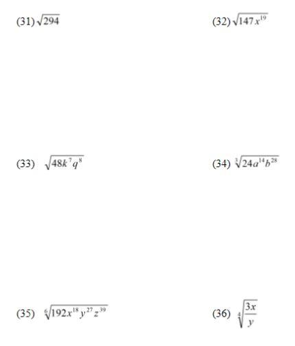 Solved Write each expression in simplest radical form. If a | Chegg.com