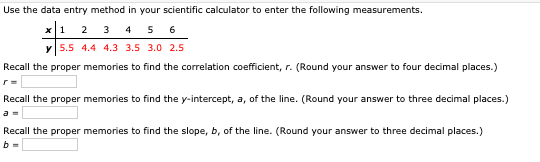Solved Use the data entry method in your scientific | Chegg.com