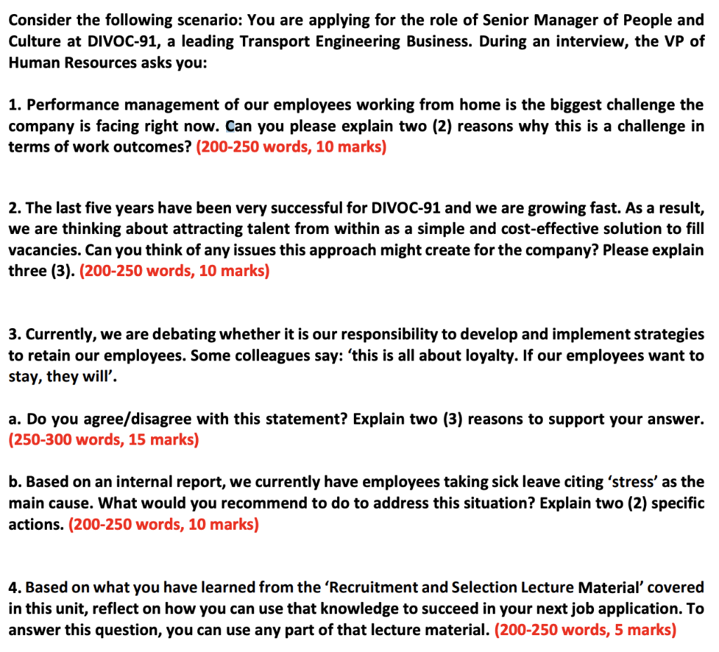 Solved Consider the following scenario: You are applying for | Chegg.com