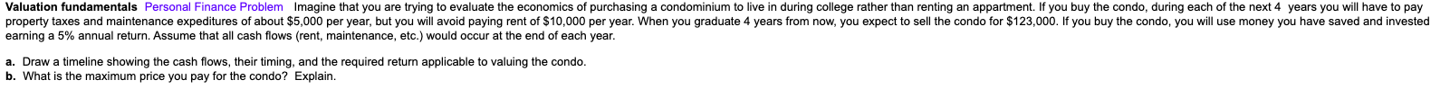 Solved arning a 5% annual return. Assume that all cash flows | Chegg.com