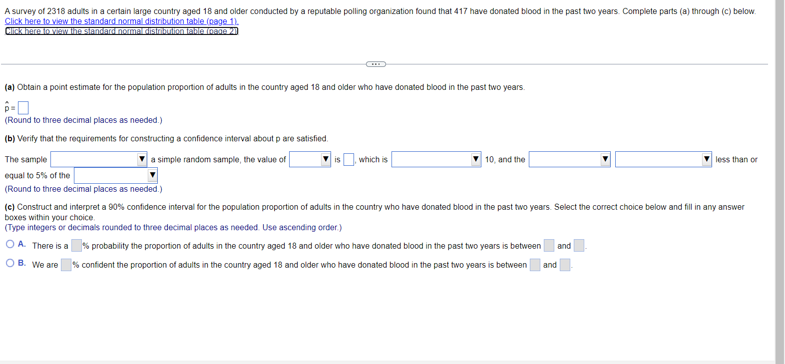 Solved Standard Normal Distribution Table Page 1standard 7081