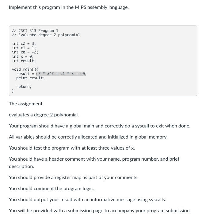 Solved Implement this program in the MIPS assembly language. | Chegg.com
