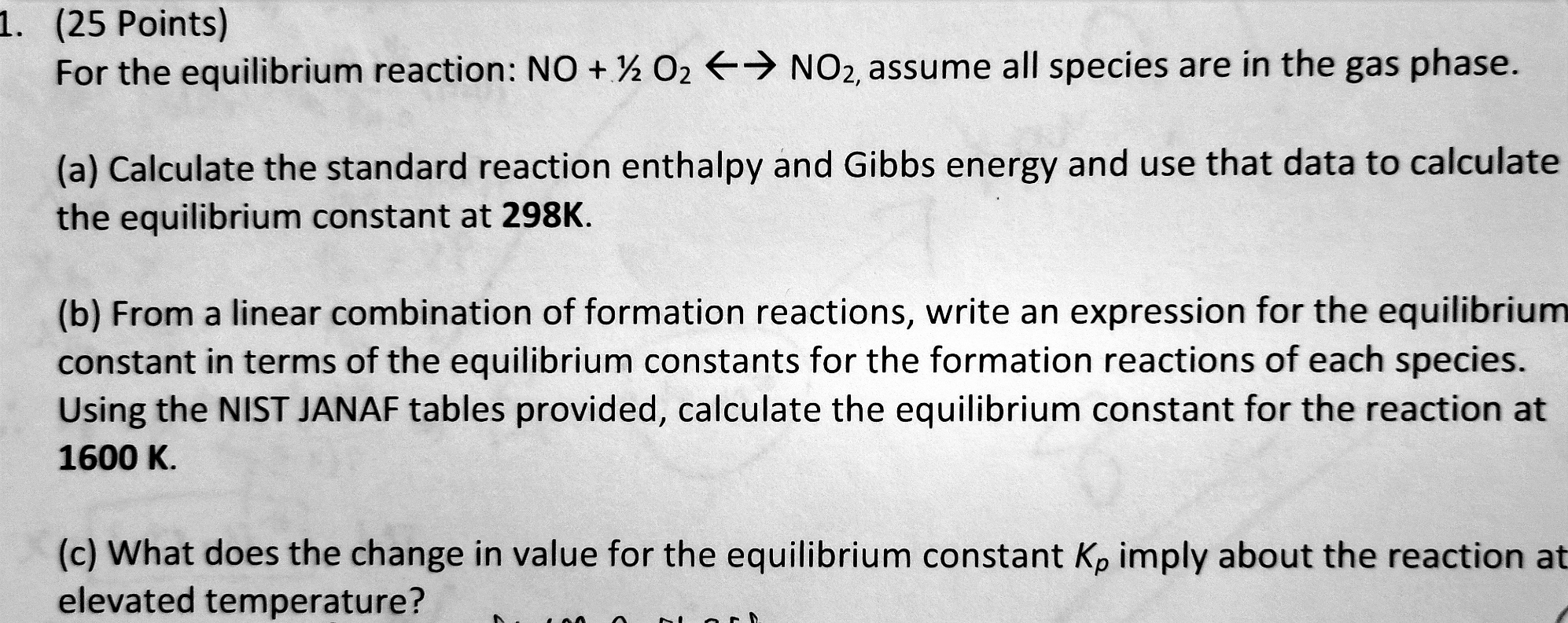Solved (25 ﻿Points)For the equilibrium reaction: | Chegg.com