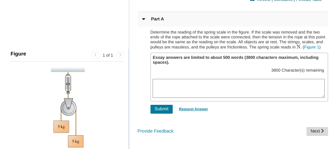 Solved Part A Determine the reading of the spring scale in | Chegg.com