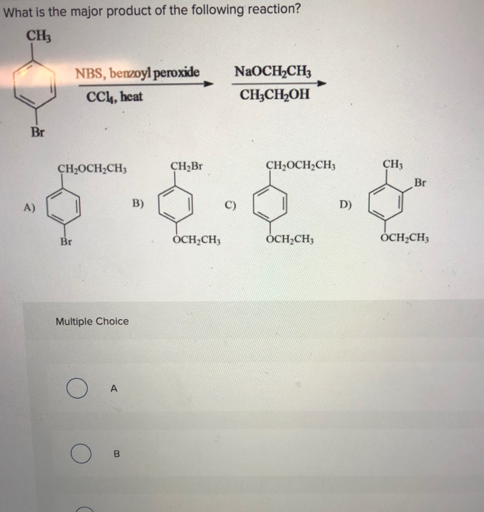 Solved What is the major product of the following reaction? | Chegg.com