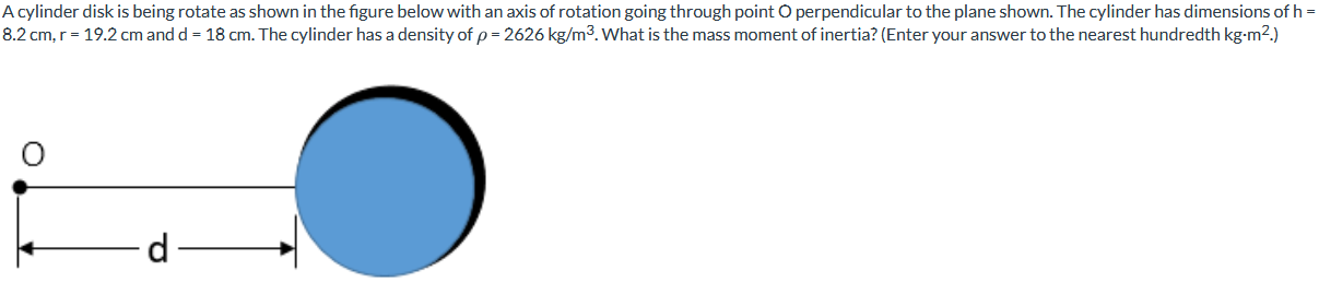 Solved A cylinder disk is being rotate as shown in the | Chegg.com