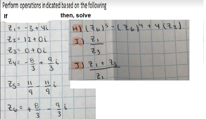 Solved Perform operations indicated ba sed on the following | Chegg.com