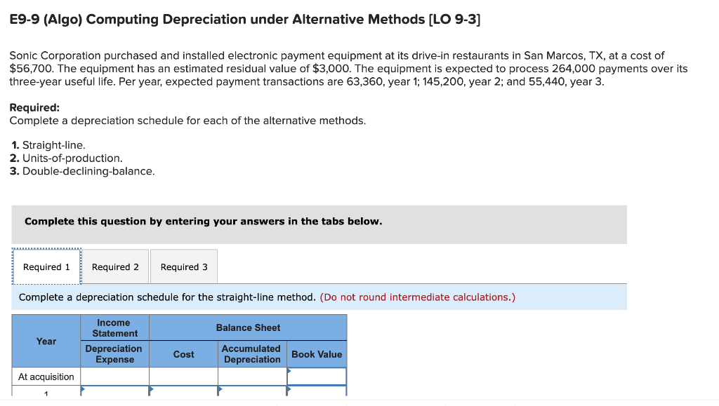Solved E9-9 (Algo) Computing Depreciation under Alternative | Chegg.com