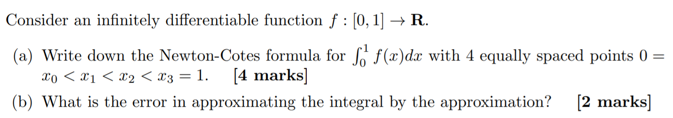 Solved = Consider an infinitely differentiable function f : | Chegg.com