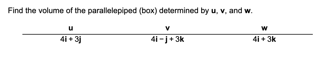 Solved Find the volume of the parallelepiped (box) | Chegg.com