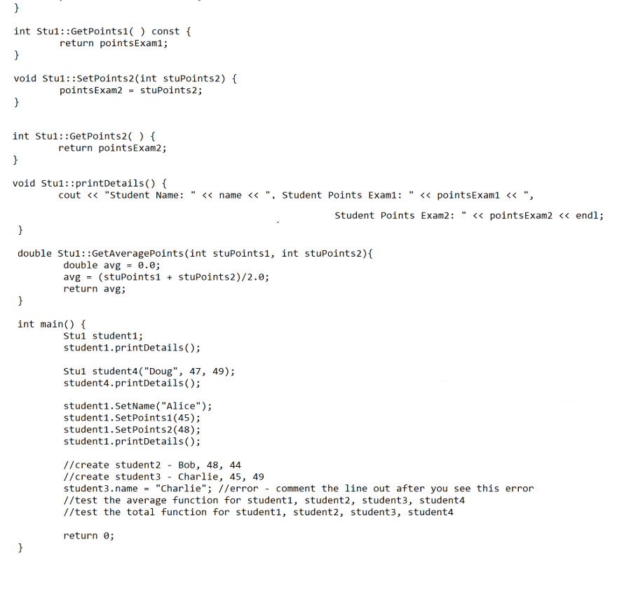 Solved Need help with this c++ code here. Ill post the code | Chegg.com