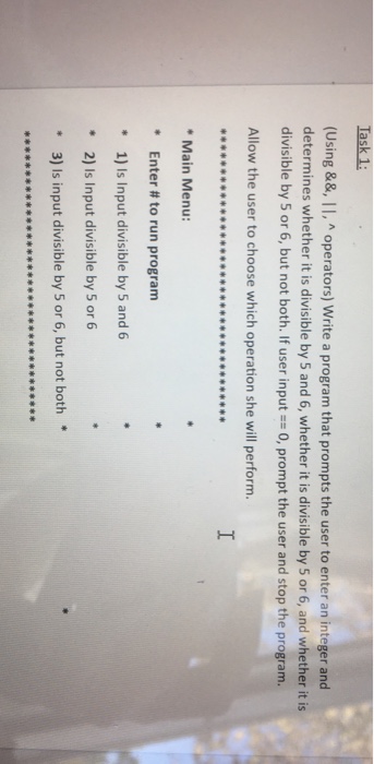 Solved (Using &&, I1, A operators) Write a program that | Chegg.com