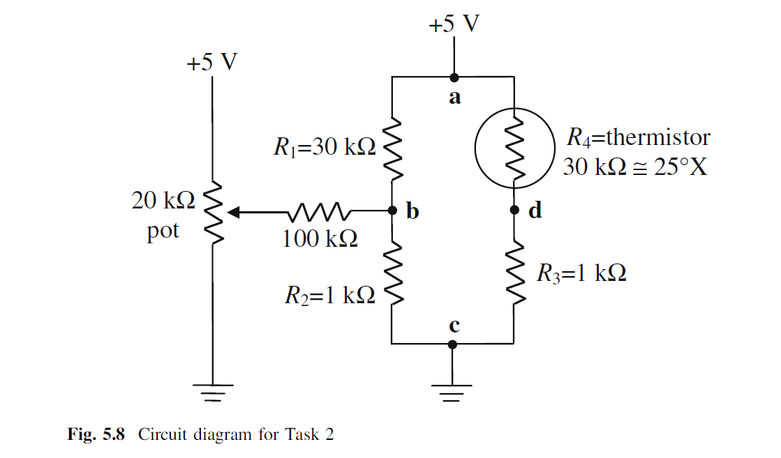 Solved Fig. 5.8 Circuit diagram for Task 2Table 5.2 | Chegg.com
