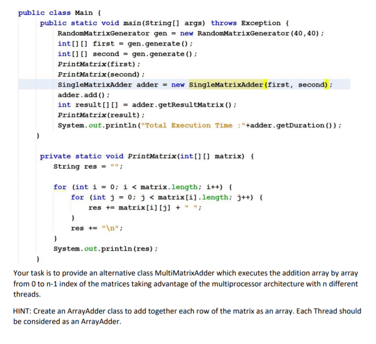 Lab work: Multithreading You are given 3 Classes. | Chegg.com