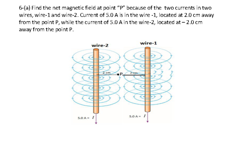 Solved 6-(a) ﻿Find the net magnetic field at point " P " | Chegg.com
