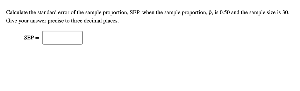 Solved Calculate the standard error of the sample | Chegg.com