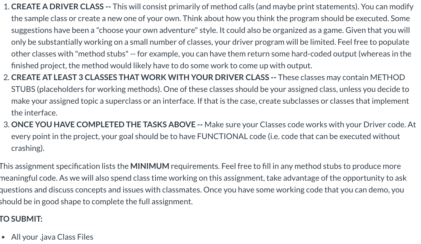 Solved JAVA Code please. Please help!! Showed my UML diagram | Chegg.com