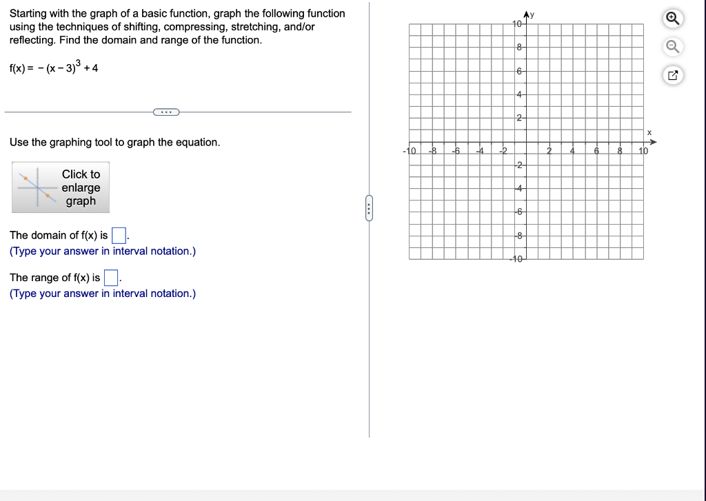 Solved Starting with the graph of a basic function, graph | Chegg.com