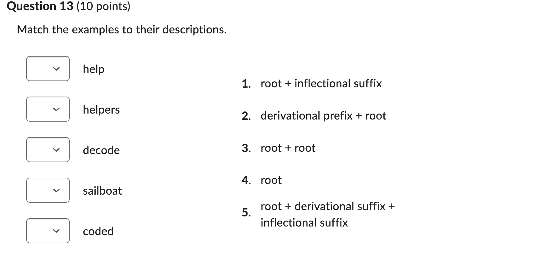 Match the examples to their descriptions. help 1. | Chegg.com