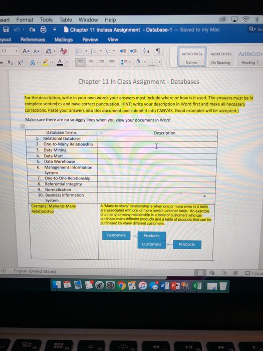 Solved Sert Format Tools Table Window Help 日 O Θ Chapter